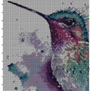 Hummingbird Cross Stitch Pattern 15 Instant PDF Download - Colorful ...