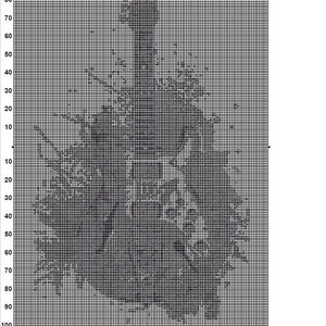 Electric Guitar Cross Stitch Pattern 2 Instant PDF Download - Colorful ...