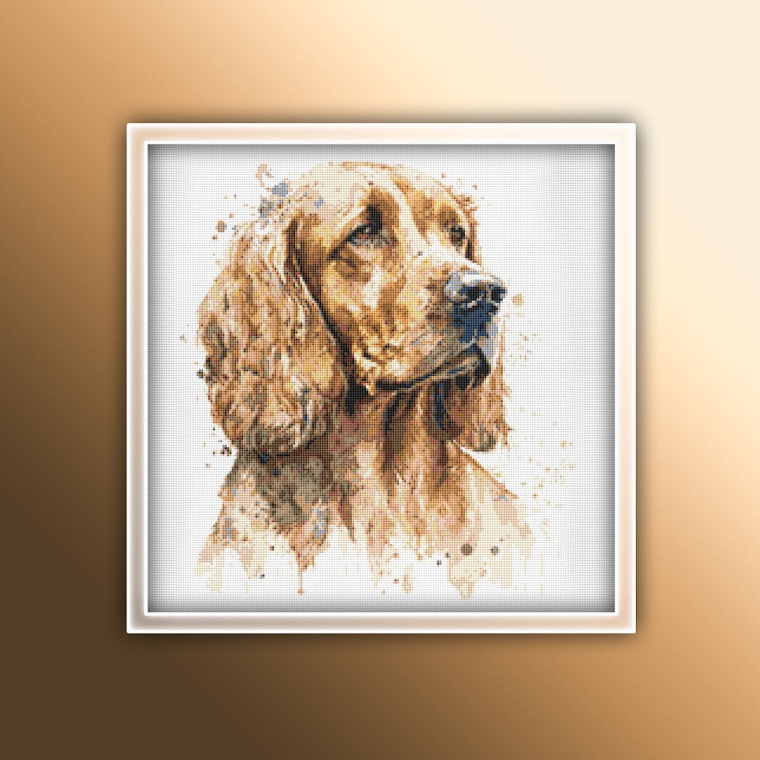 Cocker Spaniel Cross Stitch Pattern 6 Instant PDF Download - Dog ...