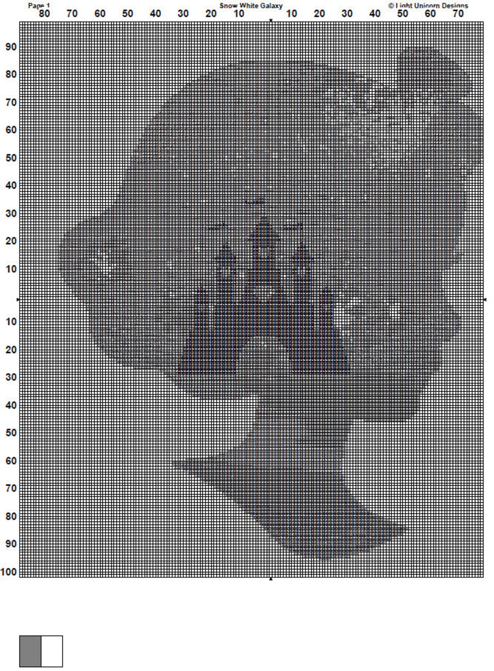 Snow White Galaxy Stitch Pattern Instant PDF Download - Princess ...