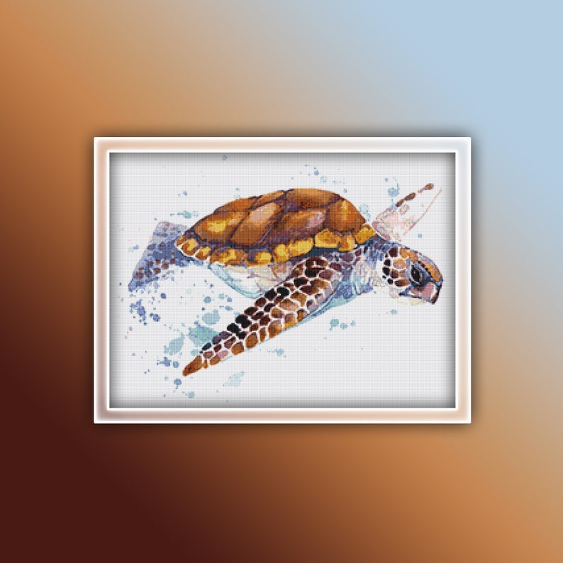 Sea Turtle Cross Stitch Pattern 1 Instant PDF Download Sea - Etsy