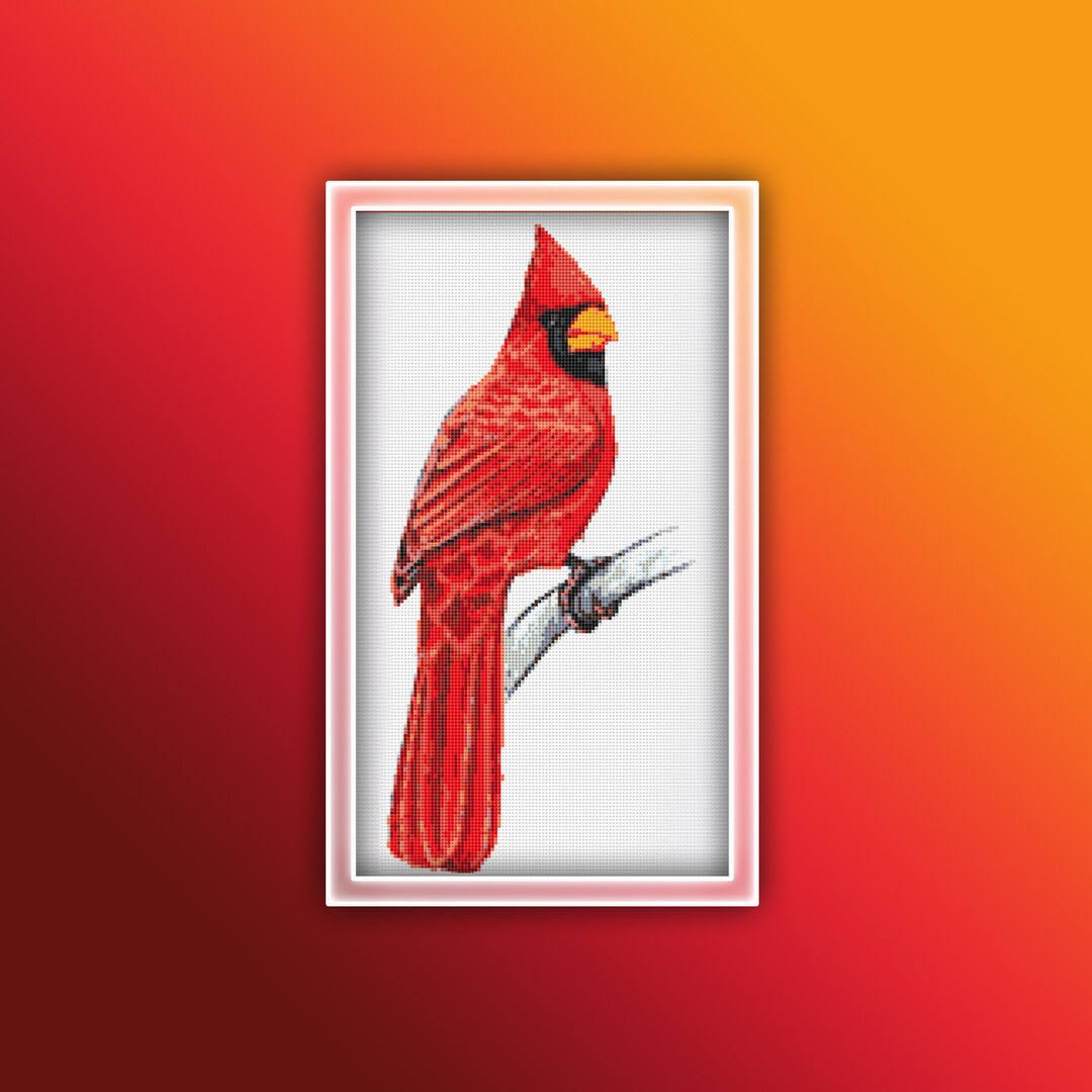 Cardinal Cross Stitch Pattern 3 Instant PDF Download - Cardinalidae ...