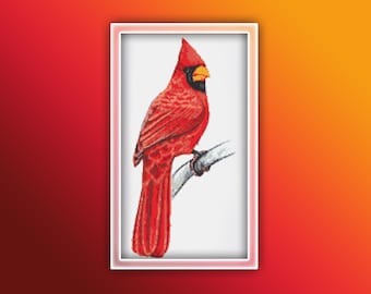 Cardinal Cross Stitch Pattern 2 Instant PDF Download - Etsy