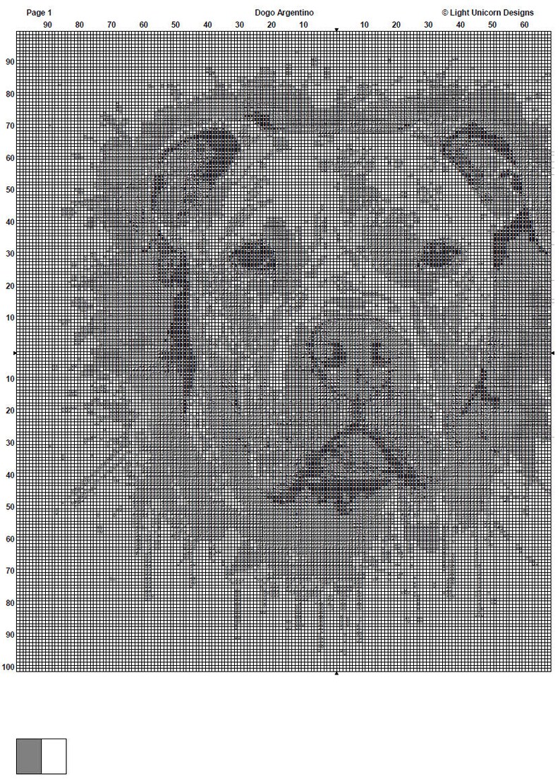 Dogo Argentino Cross Stitch Pattern Instant PDF Download - Mastiff Dog ...
