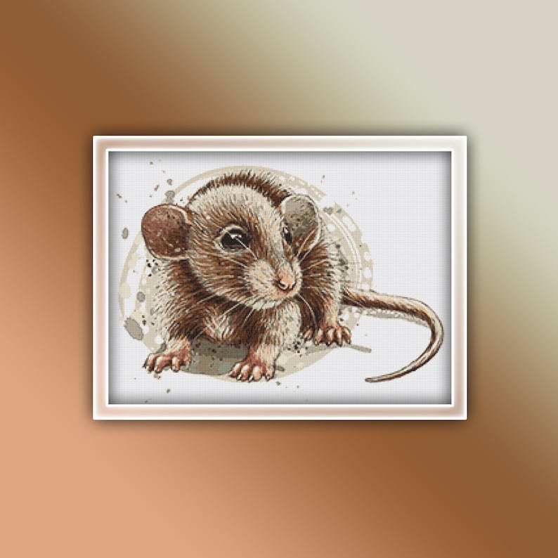 Mouse Cross Stitch Pattern 1 Instant PDF Download Rat | Etsy