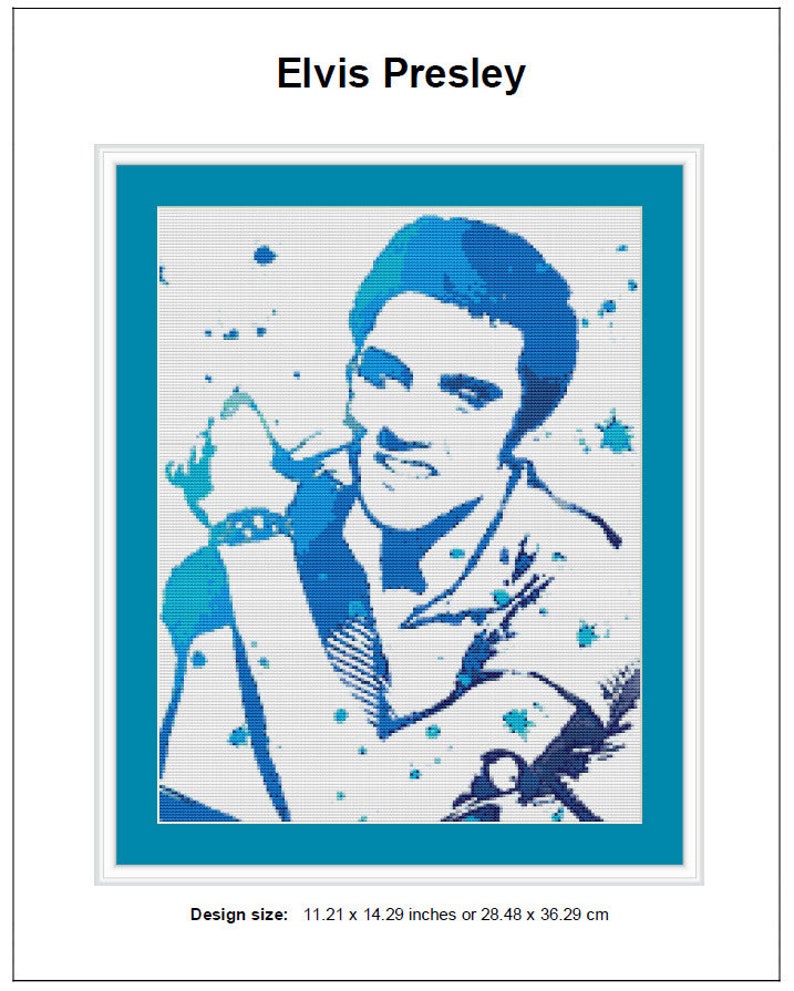 Elvis Presley Cross Stitch Pattern Instant PDF Download - Etsy