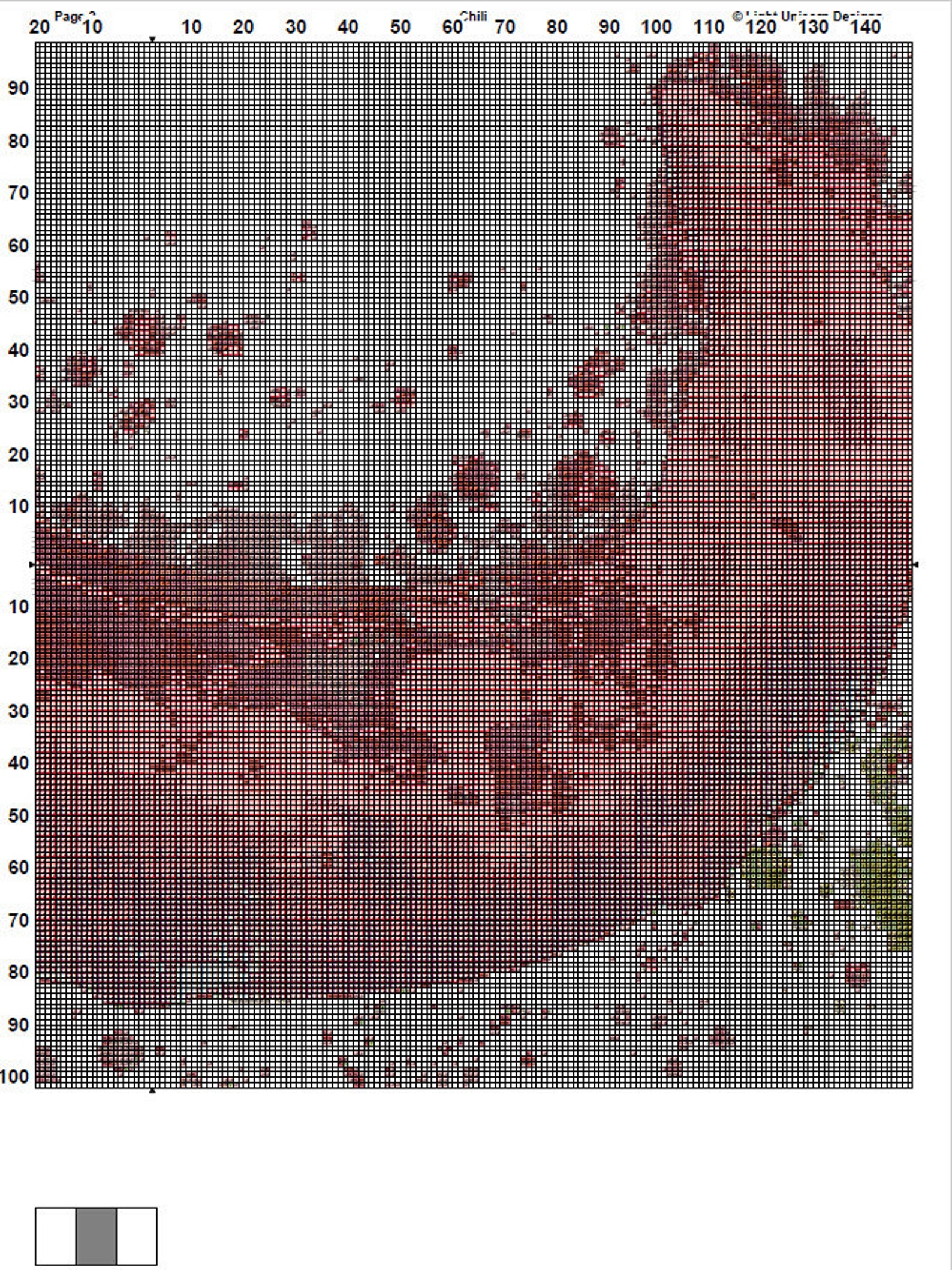Chili Cross Stitch Pattern Instant PDF Download - Red Chili Watercolor ...