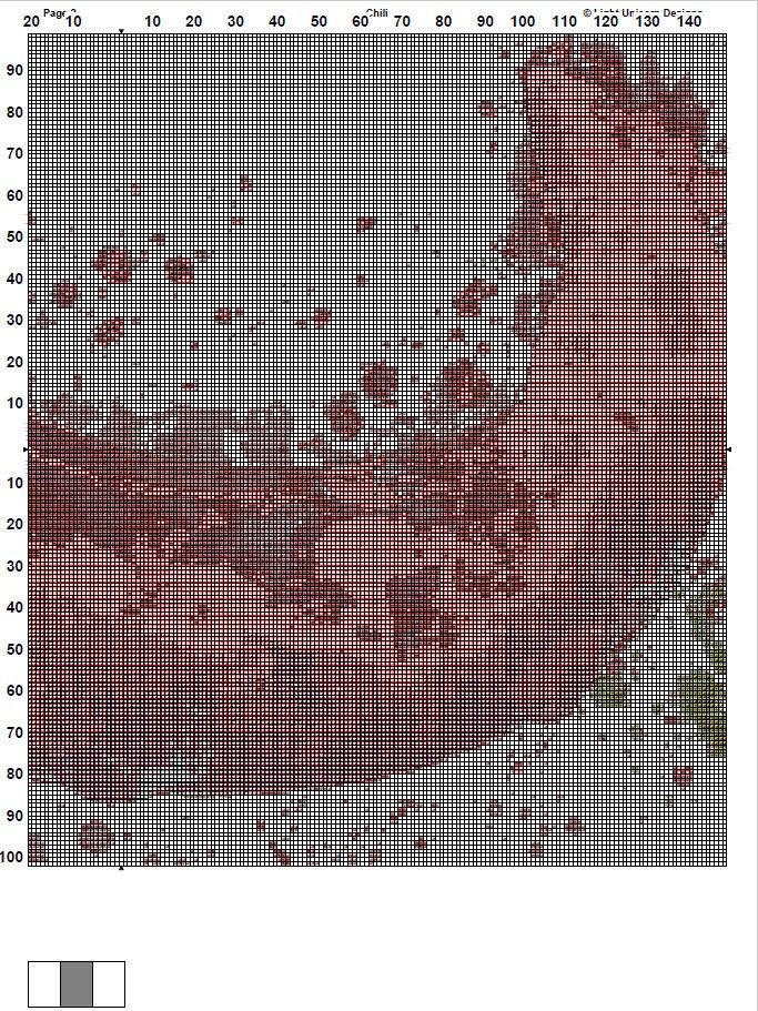Chili Cross Stitch Pattern Instant PDF Download - Red Chili Watercolor ...