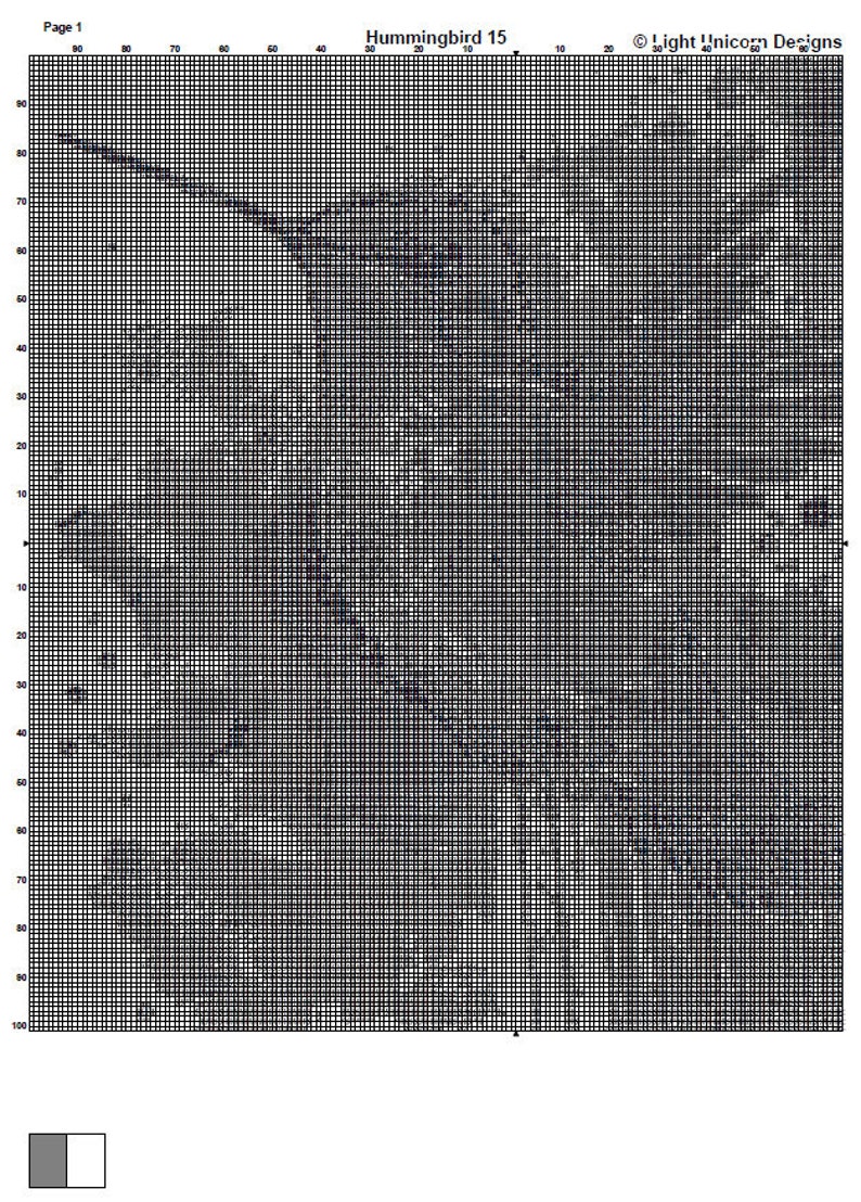 Hummingbird Cross Stitch Pattern 15 Instant PDF Download - Colorful ...