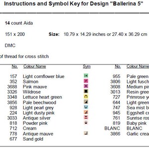 Ballerina Cross Stitch Pattern 5 Instant PDF Download - Ballerina ...