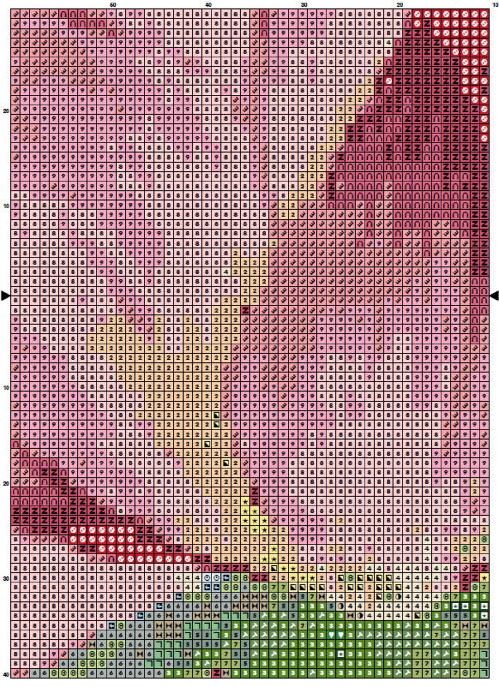 Lotus Cross Stitch Pattern 2 Instant PDF Download Lotus - Etsy