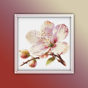 Cherry Blossoms Flower Cross Stitch Pattern 1 Instant PDF Download ...