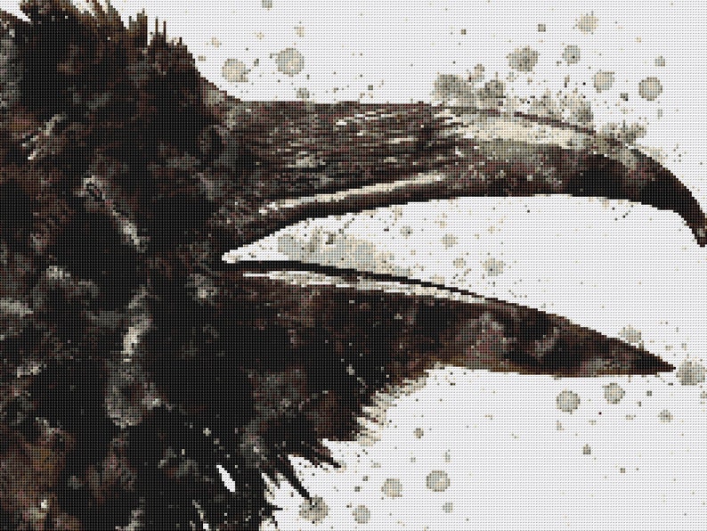 Raven Cross Stitch Pattern Instant PDF Download Raven - Etsy Australia