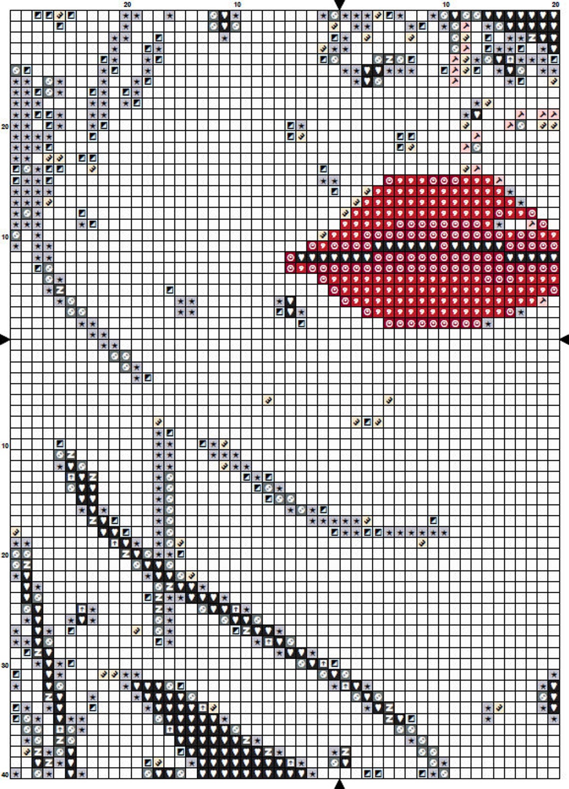 Red Lips Cross Stitch Pattern 3 Instant PDF Download Woman - Etsy Canada