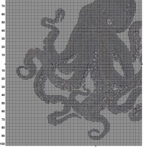 Octopus Cross Stitch Pattern 4 Instant PDF Download - Octopus ...