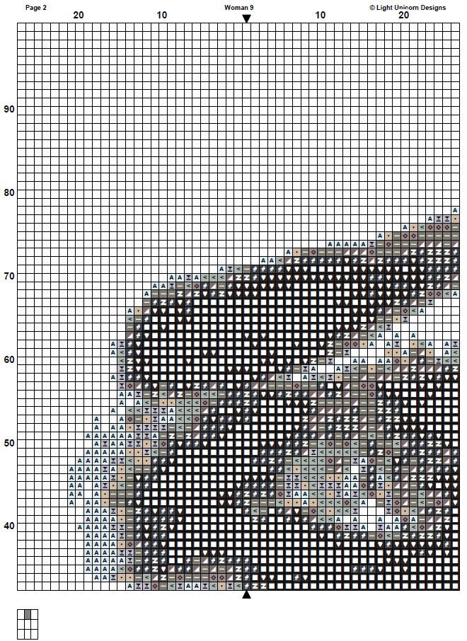 Woman Cross Stitch Pattern 9 Instant PDF Download - Woman Watercolor ...