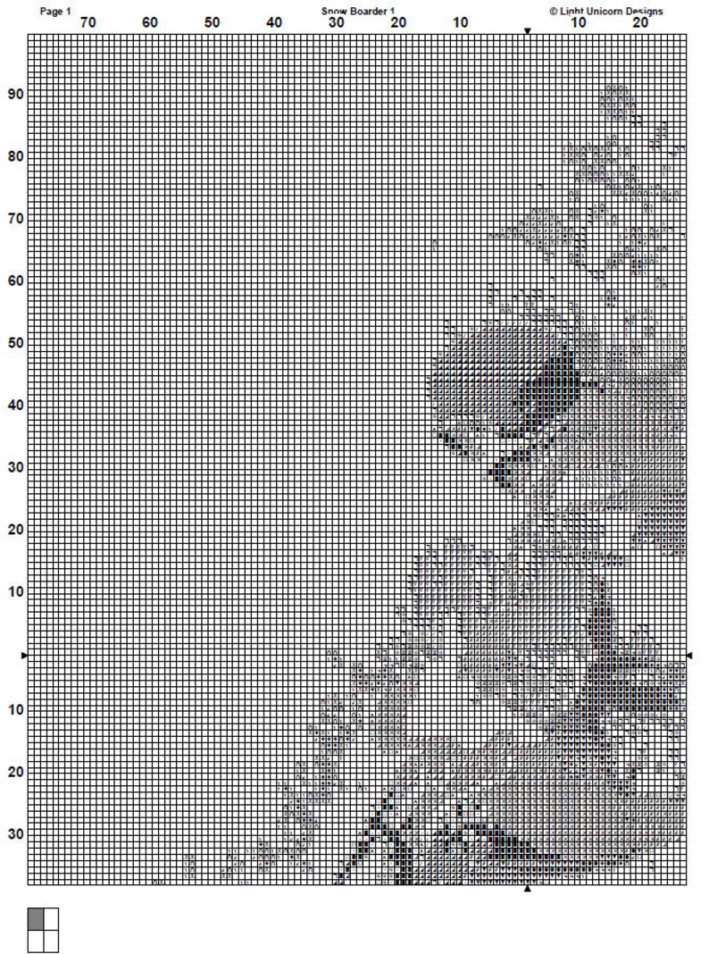 Snow Boarder Cross Stitch Pattern 1 Instant Download Instant PDF ...