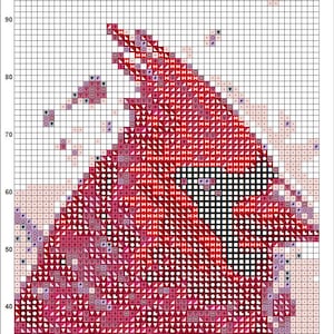 Cardinal Cross Stitch Pattern 2 Instant PDF Download - Cardinalidae ...