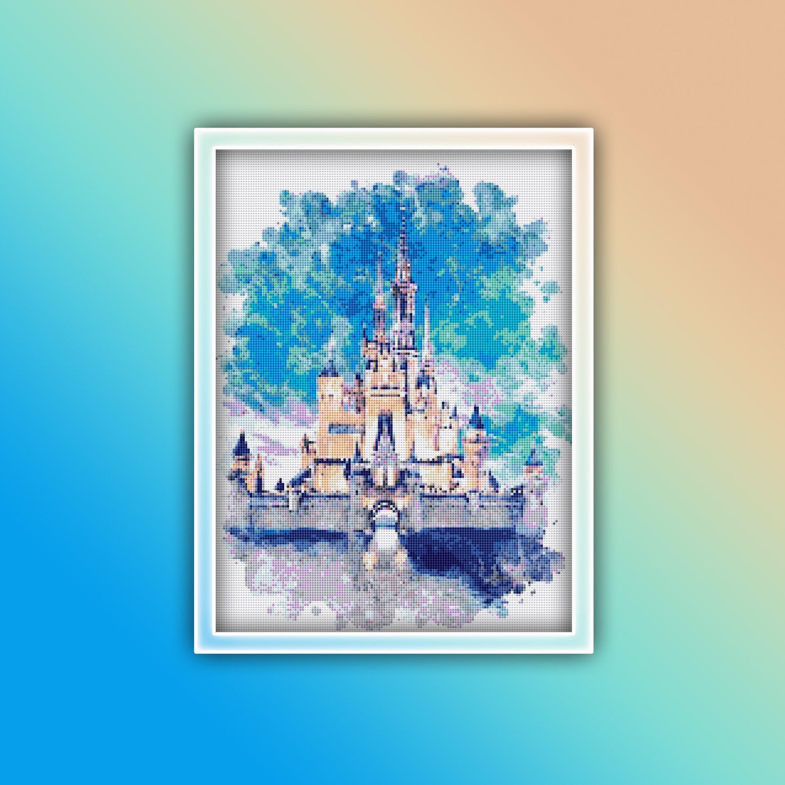 Castle Cross Stitch Pattern 1 Instant PDF Download - Fairy Tale Castle ...