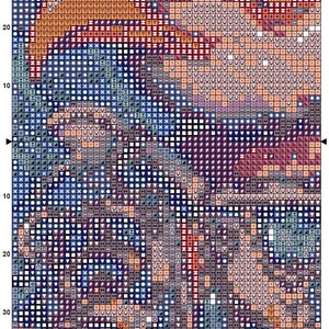 Armored Chicken Cross Stitch Pattern 1 Instant PDF Download - Rooster ...