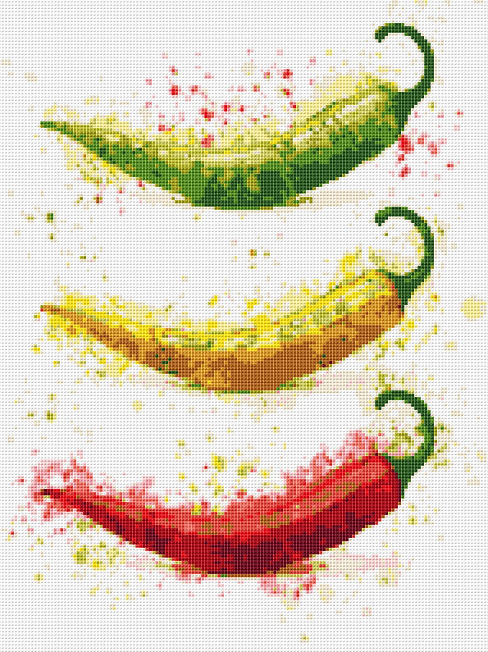Chili Peppers Cross Stitch Pattern 1 Instant PDF Download - Etsy