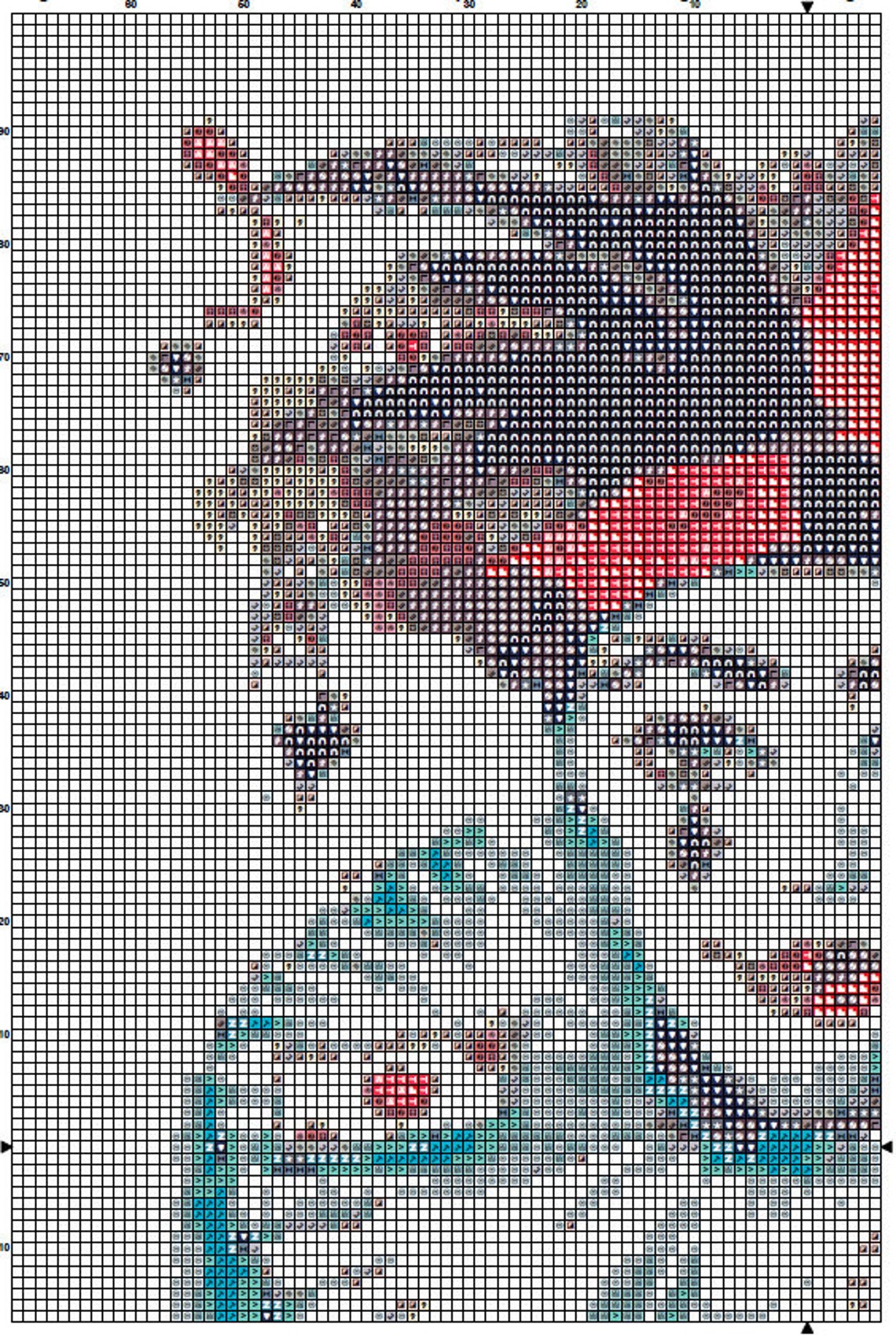 Harlequin Cross Stitch Pattern Instant PDF Download Joker | Etsy