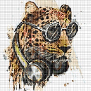 Leopard Cross Stitch Pattern 7 Instant PDF Download Music - Etsy