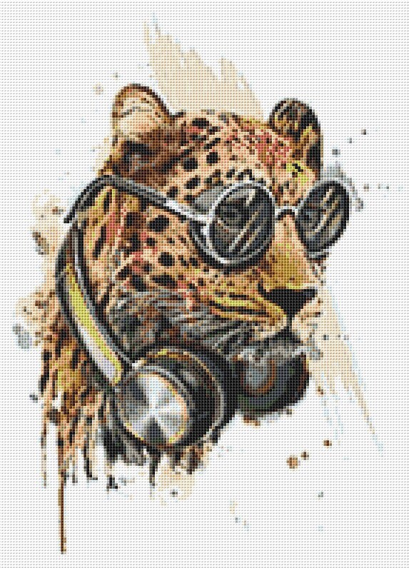 Leopard Cross Stitch Pattern 7 Instant PDF Download Music | Etsy