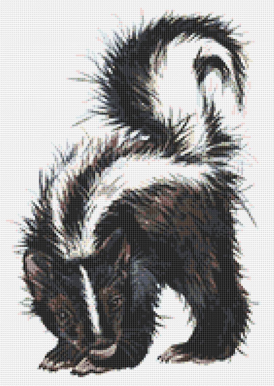Skunk Cross Stitch Pattern 1 Instant Download Instant PDF | Etsy