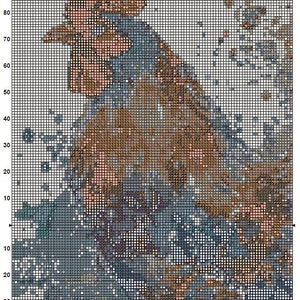 Chicken Cross Stitch Pattern 4 Instant PDF Download - Rooster ...