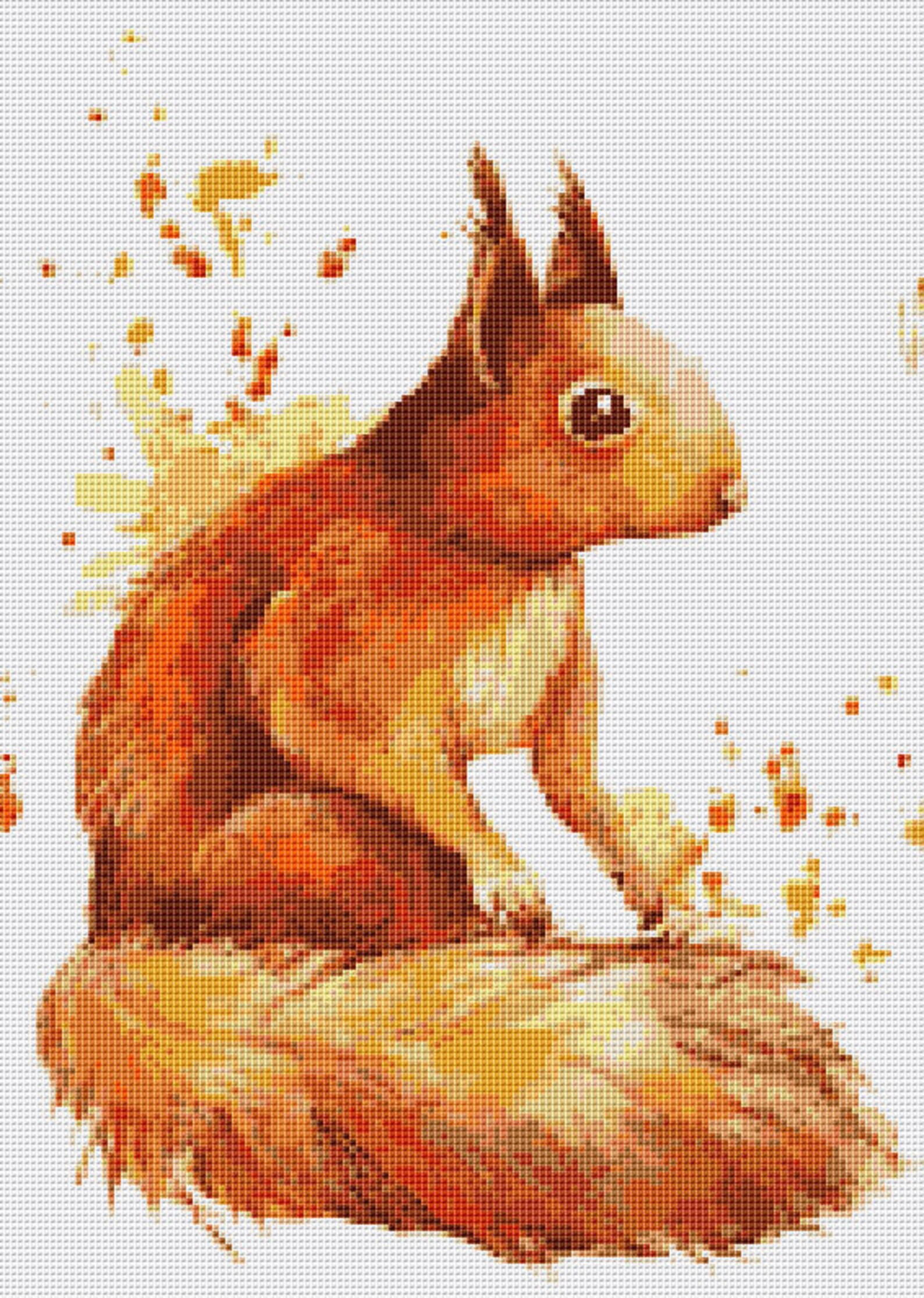 Squirrel Cross Stitch Pattern 1 Instant PDF Download - Etsy