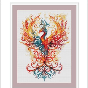 Phoenix Bird Cross Stitch Pattern 2 Instant PDF Download - Phoenix ...
