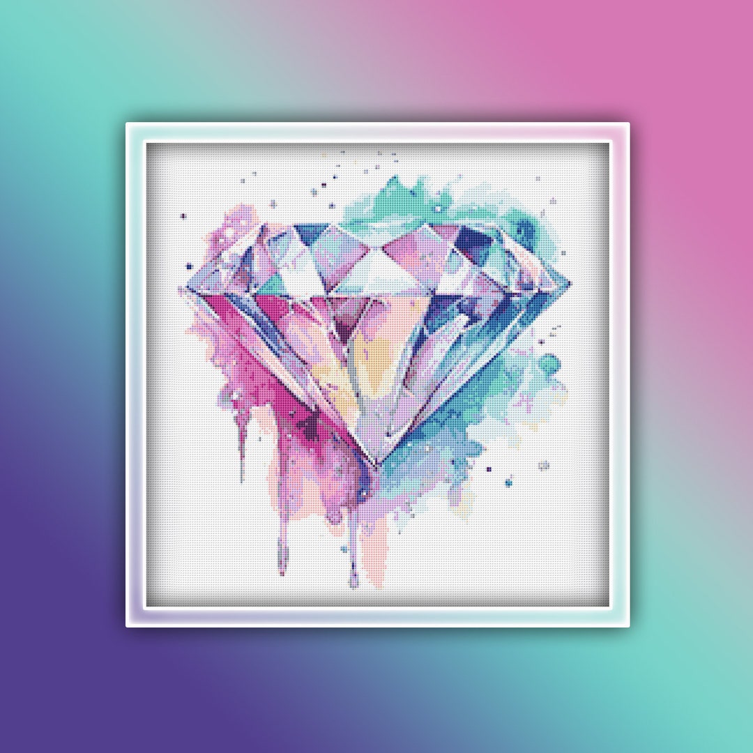 Diamond Cross Stitch Pattern 1 Instant PDF Download - Crystal ...