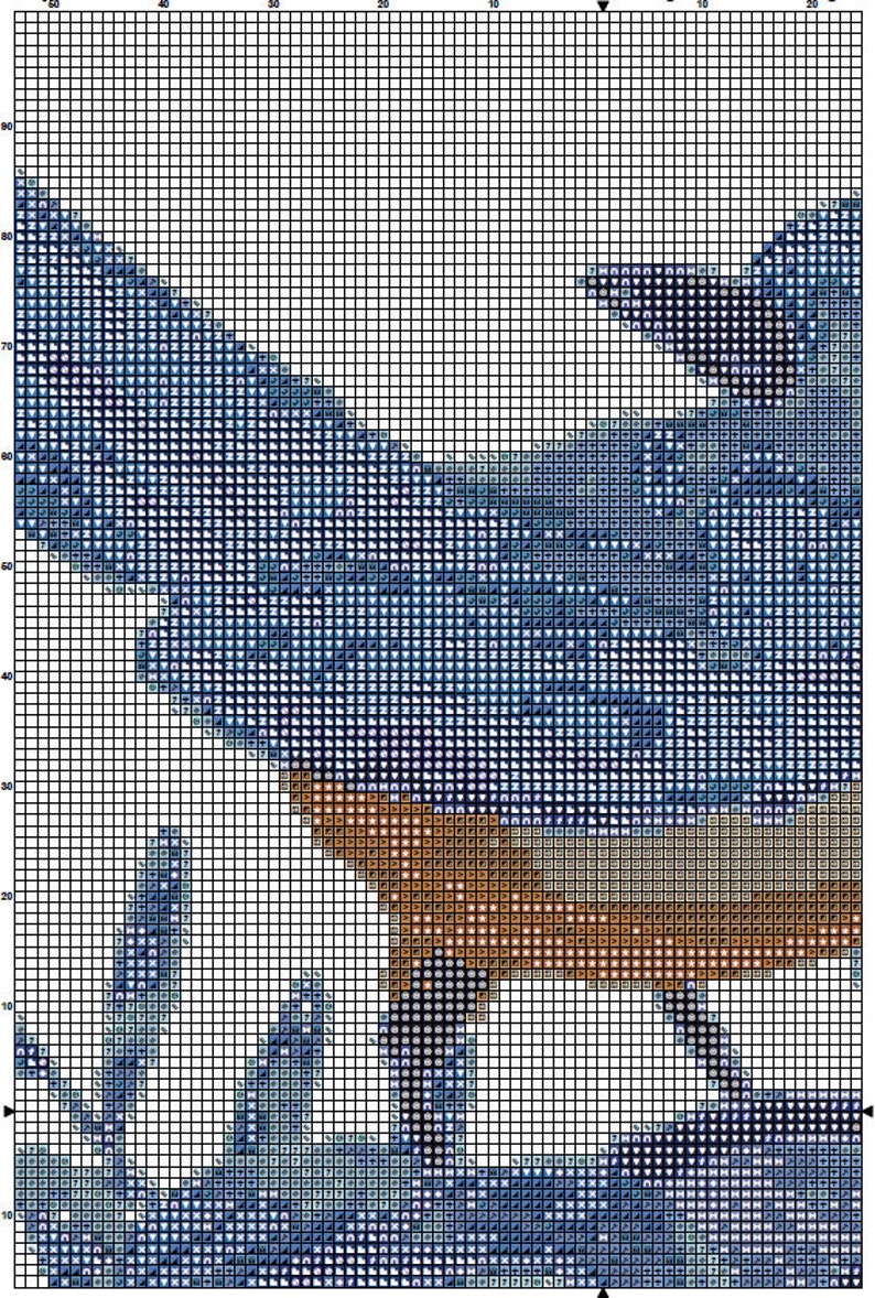 Blue Bird Cross Stitch Pattern Instant PDF Download Bird - Etsy