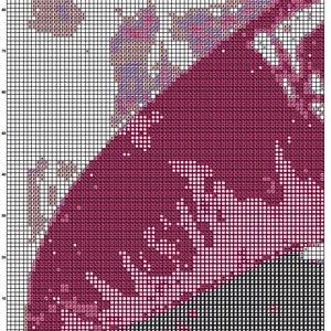 Pink Lips Cross Stitch Pattern 1 Instant PDF Download Pink | Etsy