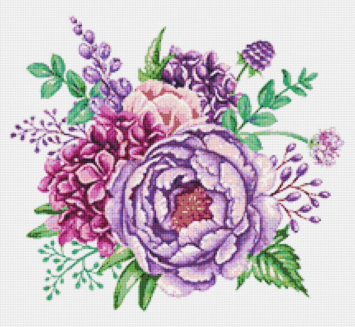 Wild Flowers Cross Stitch Pattern 1 Instant PDF Download | Etsy