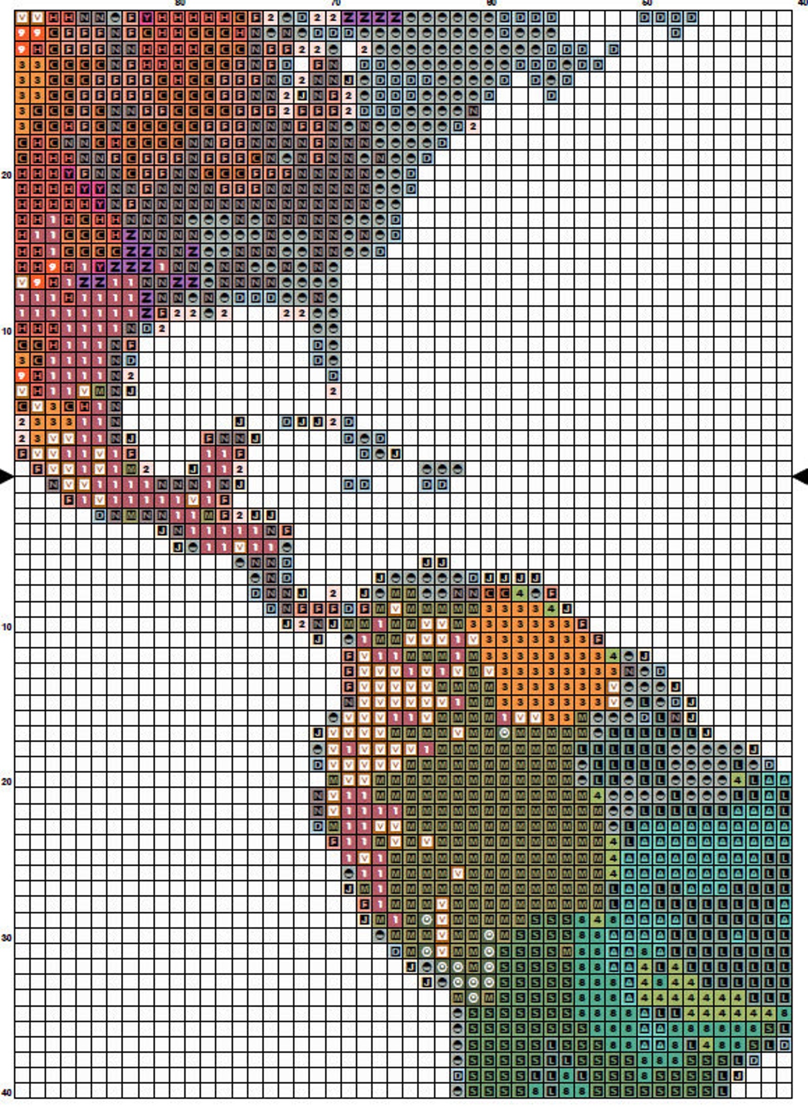 World Map Cross Stitch Pattern 1 Instant PDF Download Earth | Etsy