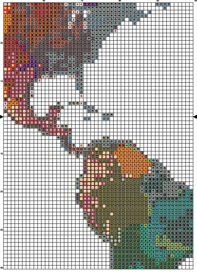 World Map Cross Stitch Pattern 1 Instant PDF Download Earth | Etsy