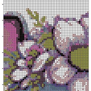Hippo Cross Stitch Pattern 6 Instant PDF Download - Baby Hippopotamus Watercolor Cross Stitch ...
