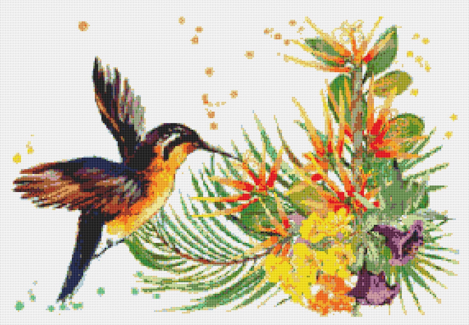 Hummingbird Cross Stitch Pattern 18 Instant PDF Download | Etsy