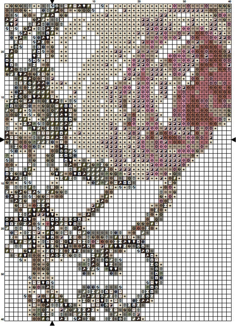 Rose Key Cross Stitch Pattern 3 Instant PDF Download Roses - Etsy