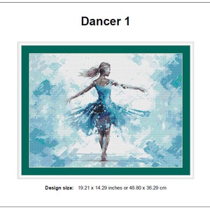 Dancer Cross Stitch Pattern 1 Instant PDF Download - Ballerina ...