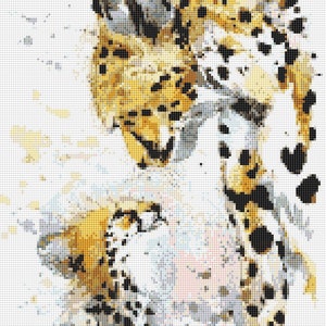 Leopard Cross Stitch Pattern 1 Instant PDF Download Leopard | Etsy