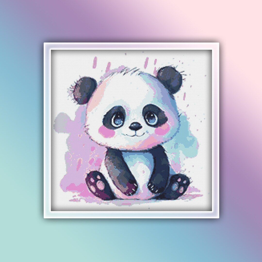 Panda Cross Stitch Pattern 3 Instant Download Instant PDF Download ...
