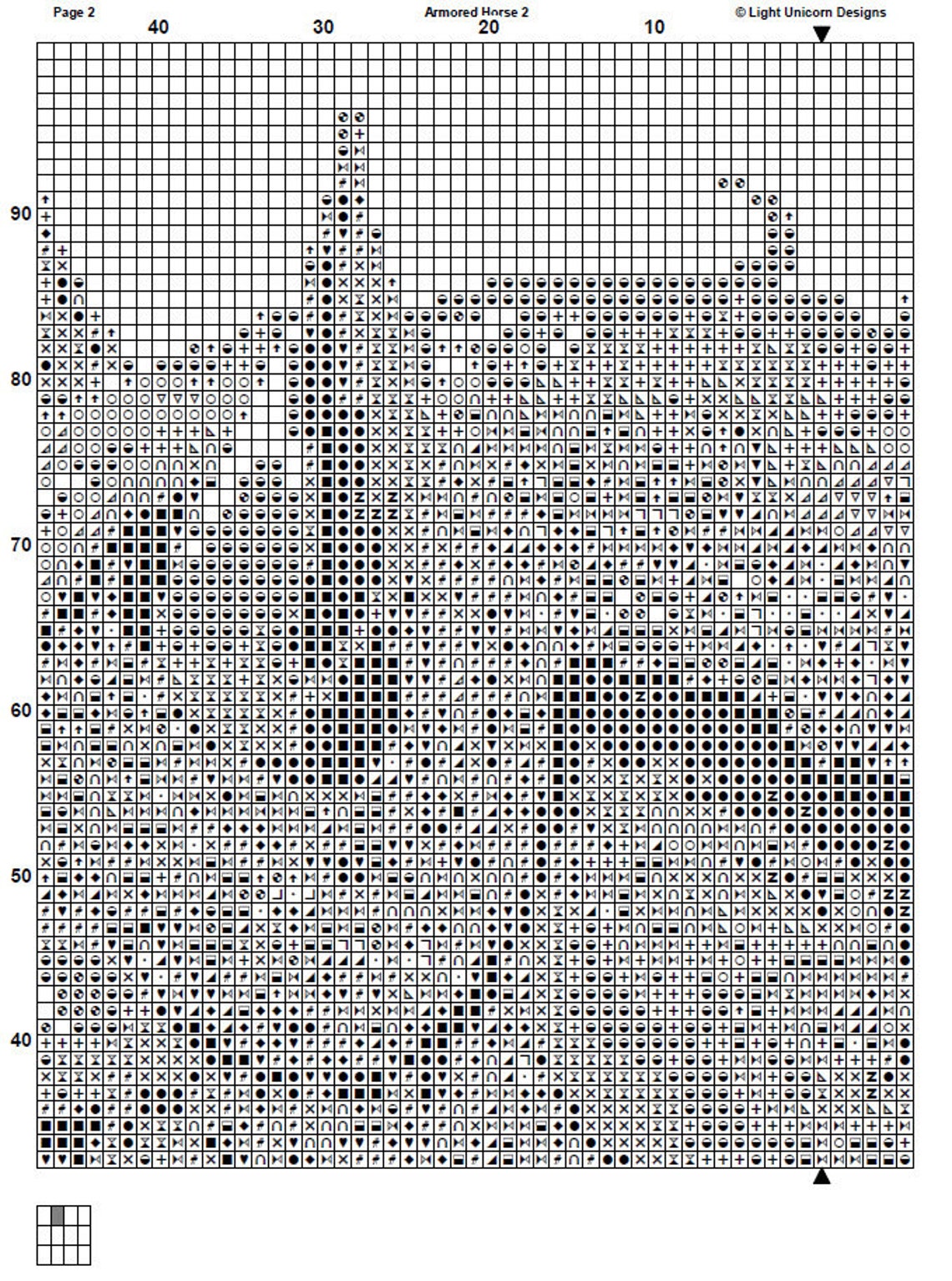 Armored Horse Cross Stitch Pattern 2 Instant PDF Download - Horse ...