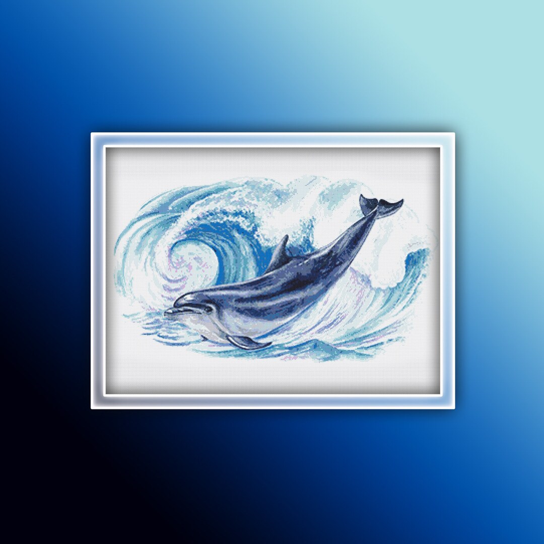 Dolphin Cross Stitch Pattern 2 Instant PDF Download - Dolphin ...