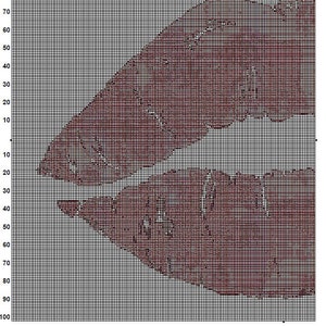 Lips Cross Stitch Pattern 3 Instant PDF Download - Red Lips Watercolor ...