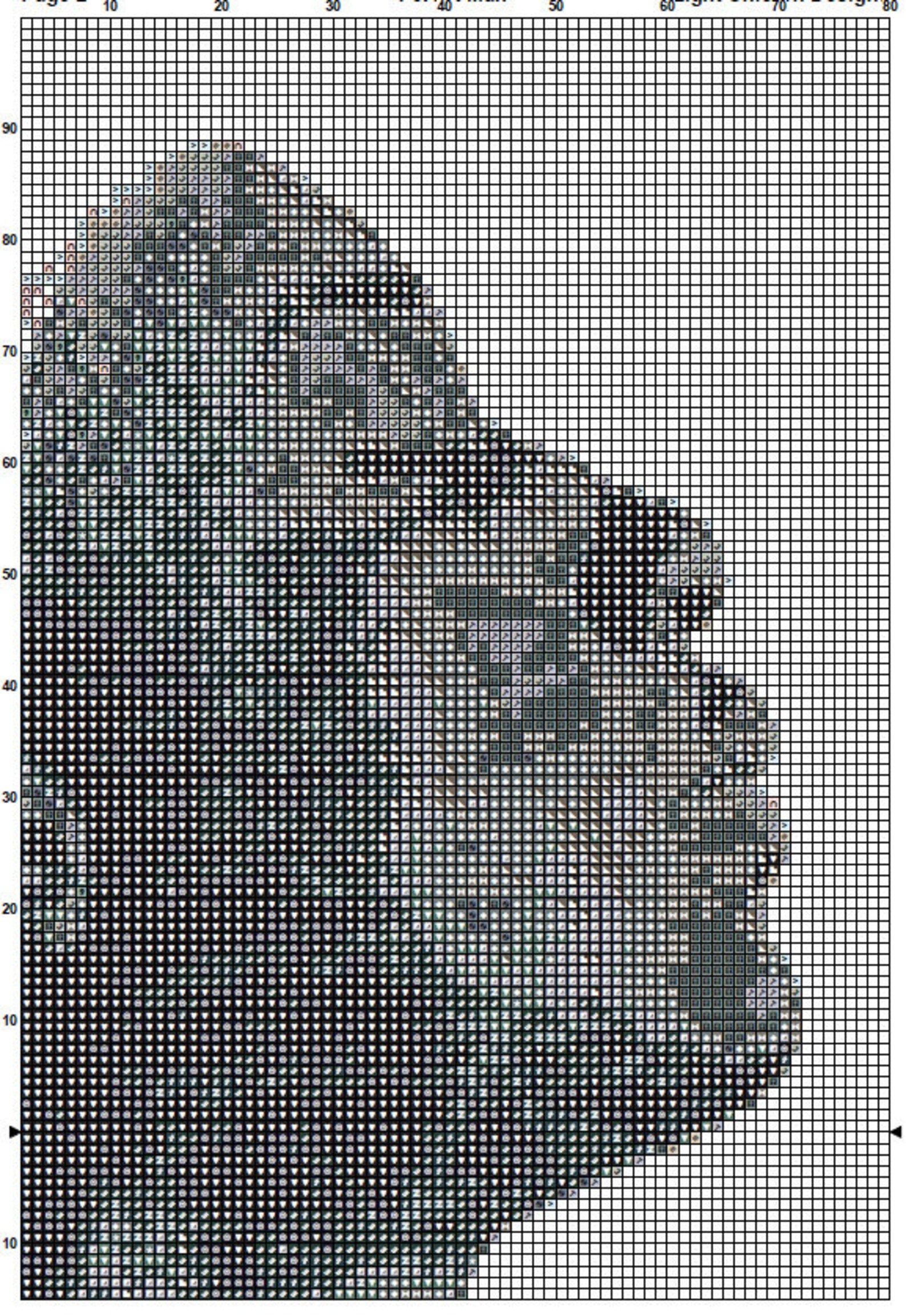 Forest Man Art Cross Stitch Pattern Instant PDF Download | Etsy