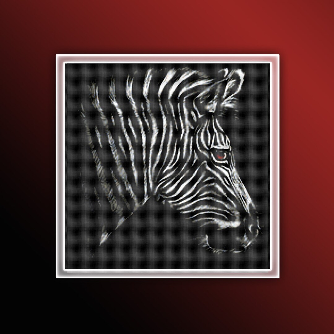Zebra Cross Stitch Pattern 10 Instant PDF Download - Zebra Watercolor ...