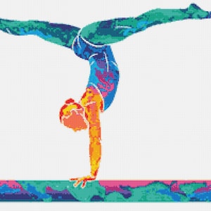 Gymnastics Cross Stitch Pattern 2 Instant Download Instant PDF | Etsy